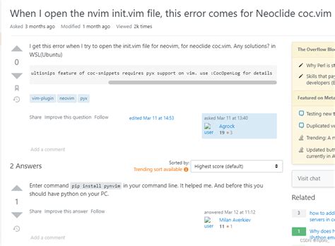 nvim安装coc vim遇到的问题总结 nvim coc apolo 的博客 csdn博客