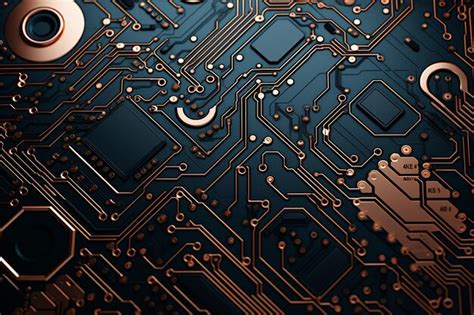 Premium Photo Circuitry Texture Background With Metallic Surfaces