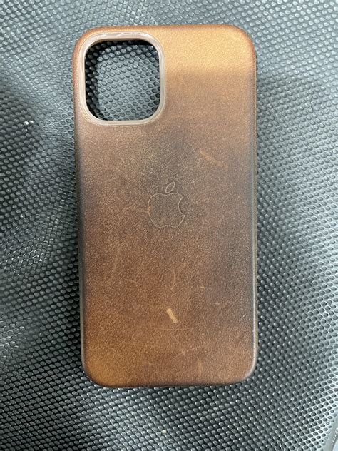 Iphone 12 Leather Case Patina 3 Months Riphone12