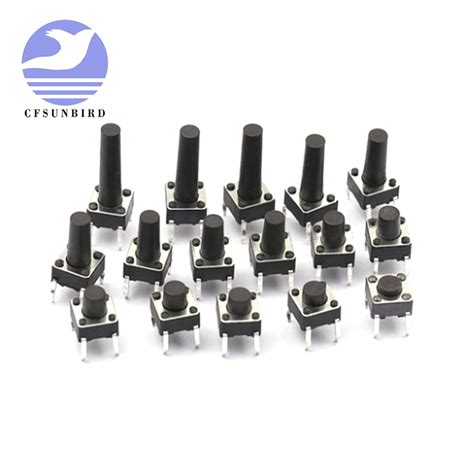 20pcs 4pin 6 6 Micro Tact Push Button Switches Dip 6x6x4 3 5 6 7 8 9 10
