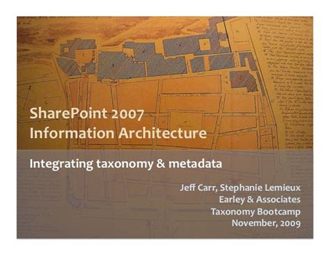 sharepoint taxonomy and metadata 11 19 09