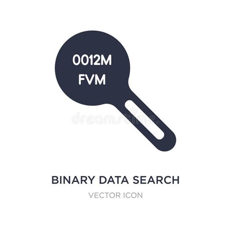 Binary Data Search Icon On White Background Simple Element
