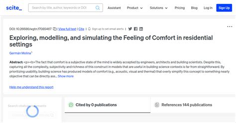 Exploring Modelling And Simulating The Feeling Of Comfort In