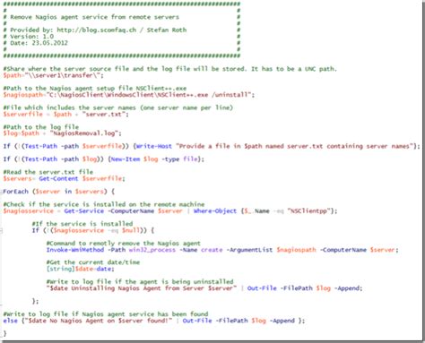 nagios scom uninstall nagios agent remotely using powershell stefanroth