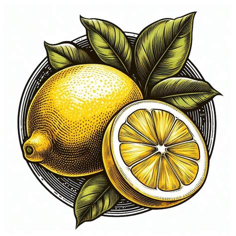 아름다운 다채로운 신선한 레몬 라임 맛있는 과일 벽지 터 일러스트레이션 그림 일러스트レー션 프리미엄 Ai 생성 벡터