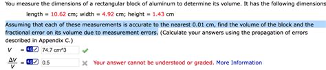 Solved You Measure The Dimensions Of A Rectangular Block Of Chegg