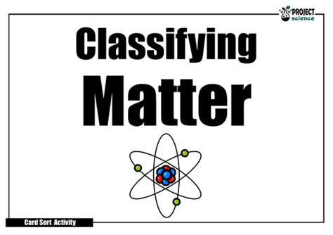 Classifying Matter Card Sort Activity Cut And Paste Teaching Resources