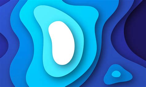 종이 잘라 배경입니다 블루 추상적 인 물결 모양유행 3d 디자인 3차원 형태에 대한 스톡 벡터 아트 및 기타 이미지 3차원 형태 모양 0명 Istock