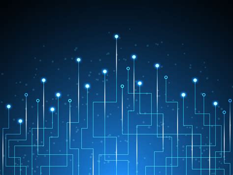 Abstract Tech Design With Glowing Dot And Connecting Lines 680878