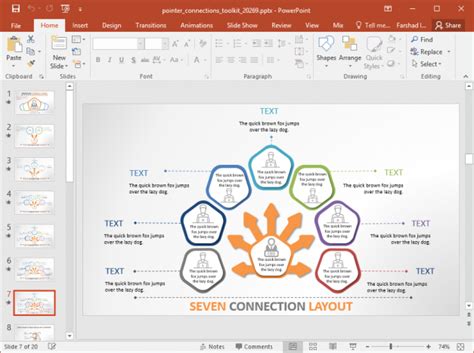 Animated Pointer Connections Powerpoint Template