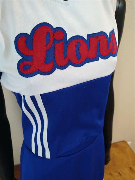 Lions Cheerleader Uniform Outfit Costume Adult L M Gem