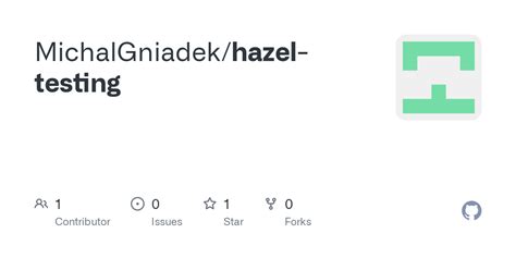 Github Michalgniadekhazel Testing