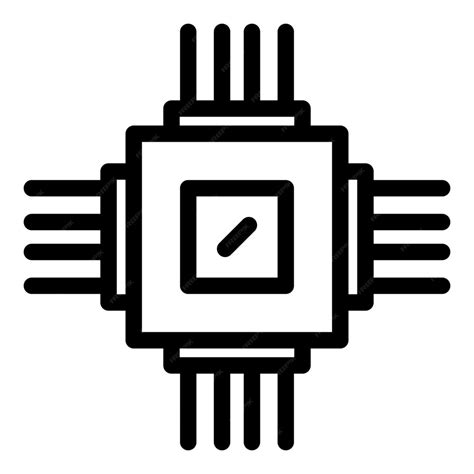 Premium Vector Processor Hardware Icon Outline Processor Hardware Vector Icon For Web Design