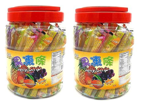 Jin Jin Fruit Jelly Kef16 Filled Strip Straws Candy Many Flavors 35