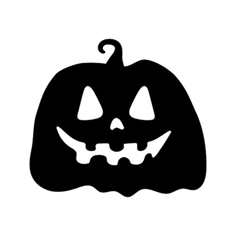Premium Vector Funny Pumpkin Silhouette Halloween Silhouette Black