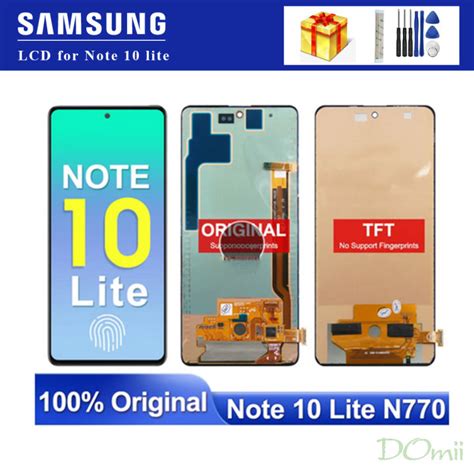 6 7 Original Amoled TFT LCD For Samsung Galaxy Note 10 Lite Display Touch Screen Digitizer