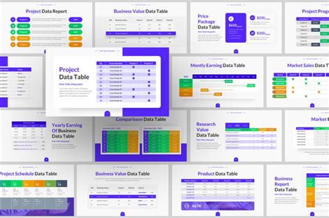 data table report incl data and report envato