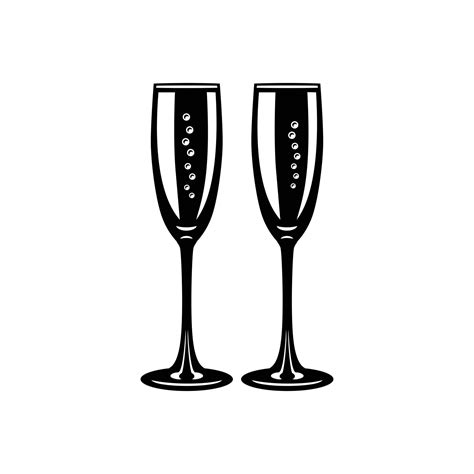 Two Glasses Champagne Simple Icon 14151268 Vector Art At Vecteezy