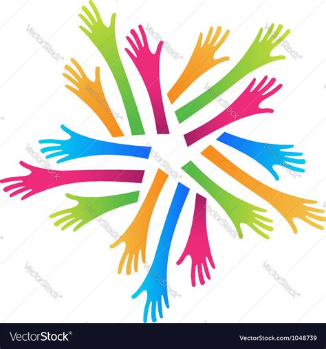 Helping Hands Royalty Free Vector Image Vectorstock