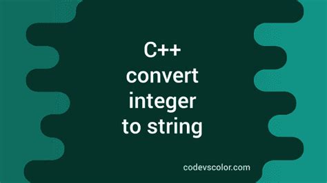 3 Different C Program To Convert Integer To String Codevscolor