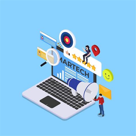 Premium Vector Martech Or Marketing Technology For Advertising Automation