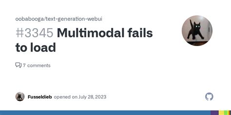 Multimodal Fails To Load · Issue 3345 · Oobaboogatext Generation Webui · Github