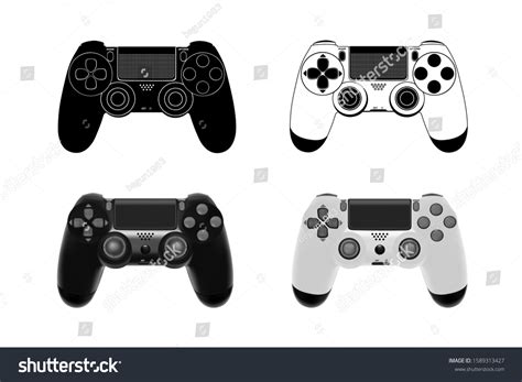 Game Controller Vectorjoystick Vector Illustrationgamepad Game Stock Vector Royalty Free