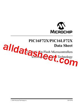 PIC16F722 E SP Datasheet PDF Microchip Technology