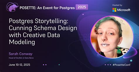speaker sarah conway posette an event for postgres 2025 posette