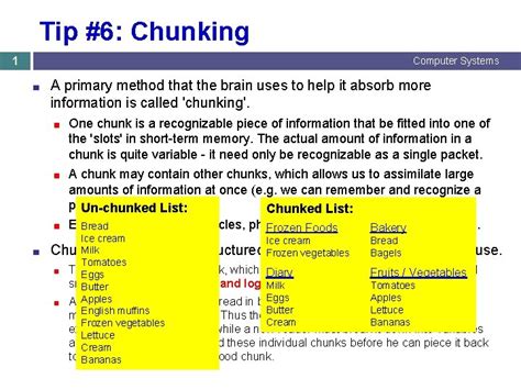 Tip Chunking Computer Systems A Primary
