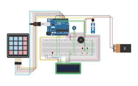 Circuit Design Copy Of Caja Fuerte Con Arduino Tinkercad