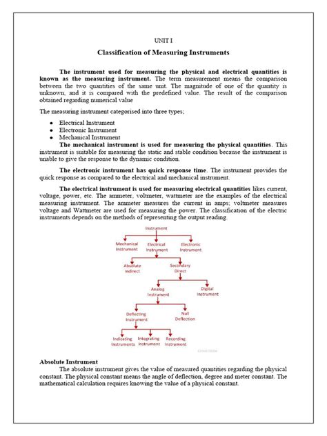 Classification Of Measuring Instruments Pdf Observational Error