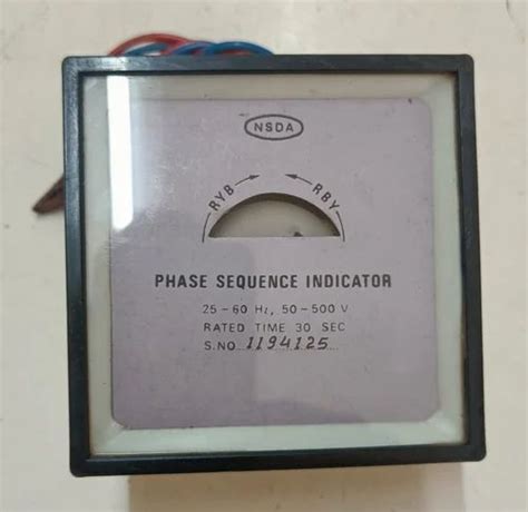 Black And White Wall 7inch Phase Sequence Indicator At Rs 1600 In Mumbai