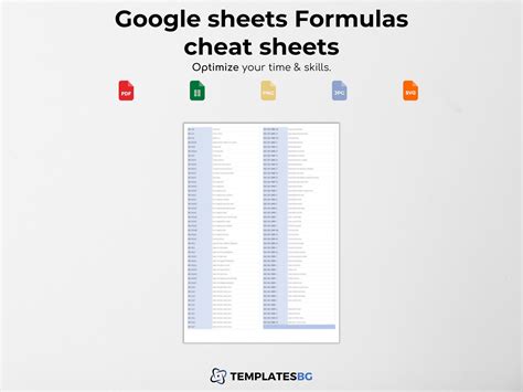 Google Sheets Cheat Sheet Reference Sheet Google Spreadsheet With Keyboard Shortcuts Formulas