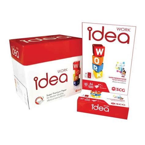 Idea Work กระดาษถ่ายเอกสาร A4 80แกรม แพ็ค5รีม ไอเดีย เวิร์ค เครื่องถ่ายเอกสาร