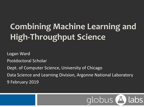 PDF Combining Machine Learning And High Throughput Science