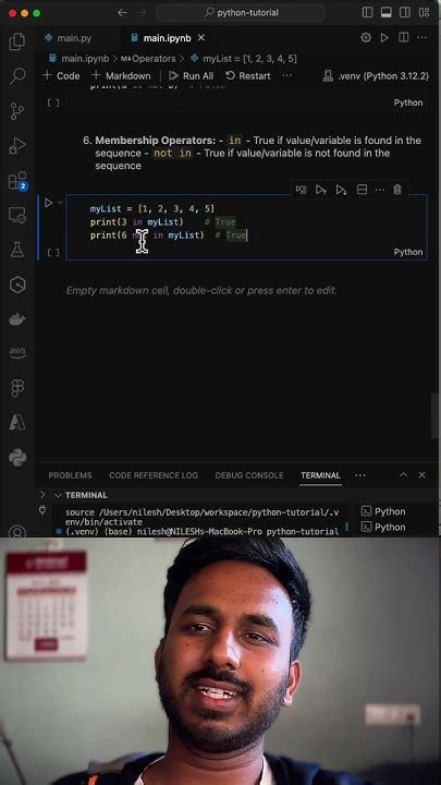 Python Membership Operators Explained In And Not In For Beginners List String Tuple Youtube