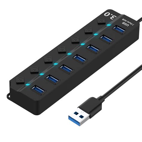 Usb 3 0 Hub Splitter Individual On Off Powered Swi Grandado