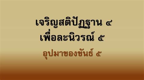 5 ก ย 65 เจริญสติปัฏฐาน ๔ เพื่อละนิวรณ์ ๕ อุปมาของขันธ์ ๕ ภันเตโตโต้ บ้านสวนธัมมะ Youtube