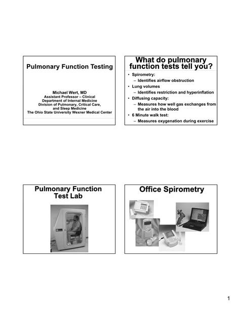 Pdf Office Spirometry Test Lab · • Each Spirometer Will Have Slightly