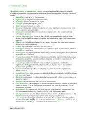 Transmission Genetics NOTES Pdf Transmission Genetics Mendelian Genetics Or Transmission