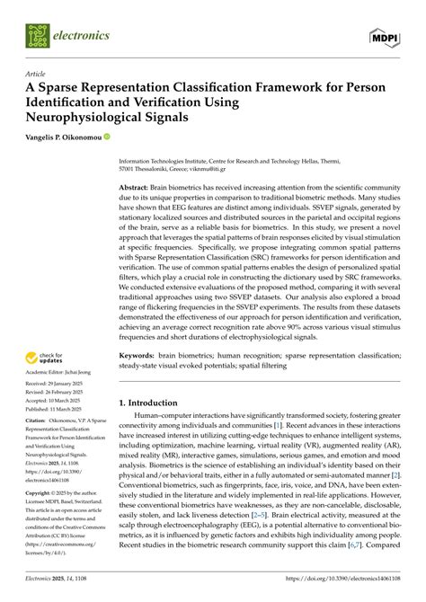 Pdf A Sparse Representation Classification Framework For Person