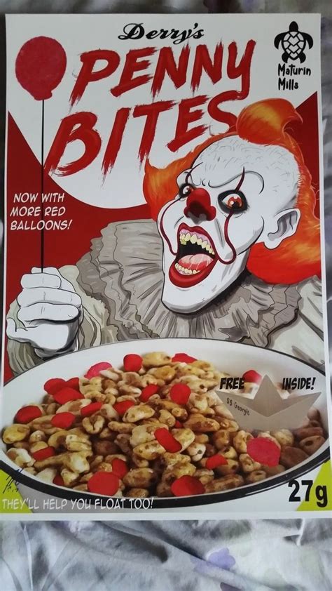 Pennywise Cereal Art The Clown Cereal Box Pennywise Food