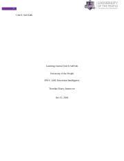 UoPeople PSYC Unit Learning Journal Docx Unit Self Talk Learning Journal Unit