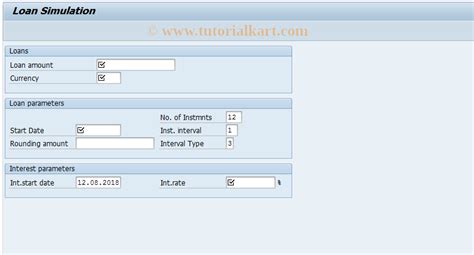 FPI5 SAP Tcode Loan Calculation Test Transaction