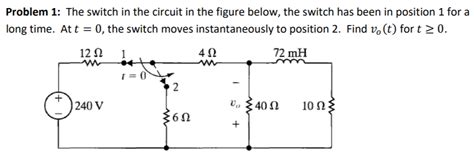Solved Problem The Switch In The Circuit In The Figure Chegg