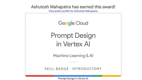 Ashutosh M On Linkedin Achievementunlocked Machinelearning Ai Vertexai Promptdesign