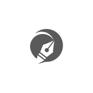 Nib Logo Template Vector Symbol Fountain Isolated Vector Vector