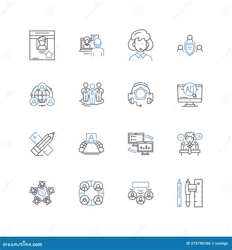 Posse Comrades Line Icons Collection Brotherhood Camaraderie Friendship Unity Loyalty