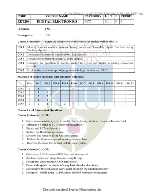 Digital Electronics Pdf Logic Gate Digital Electronics